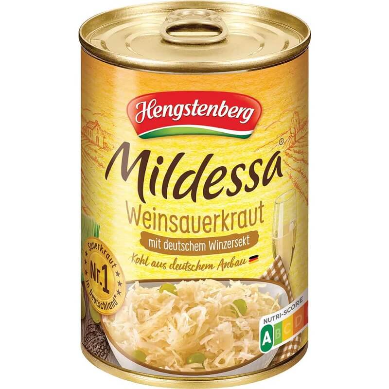 Hengstenberg Mildessa Wine Sauerkraut with Sparkling Wine Tin 400g ...