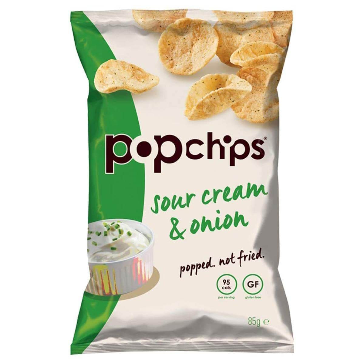BEST BY JANUARY 2026: Popchips Sour Cream and Onion Potato Snack 85g ...